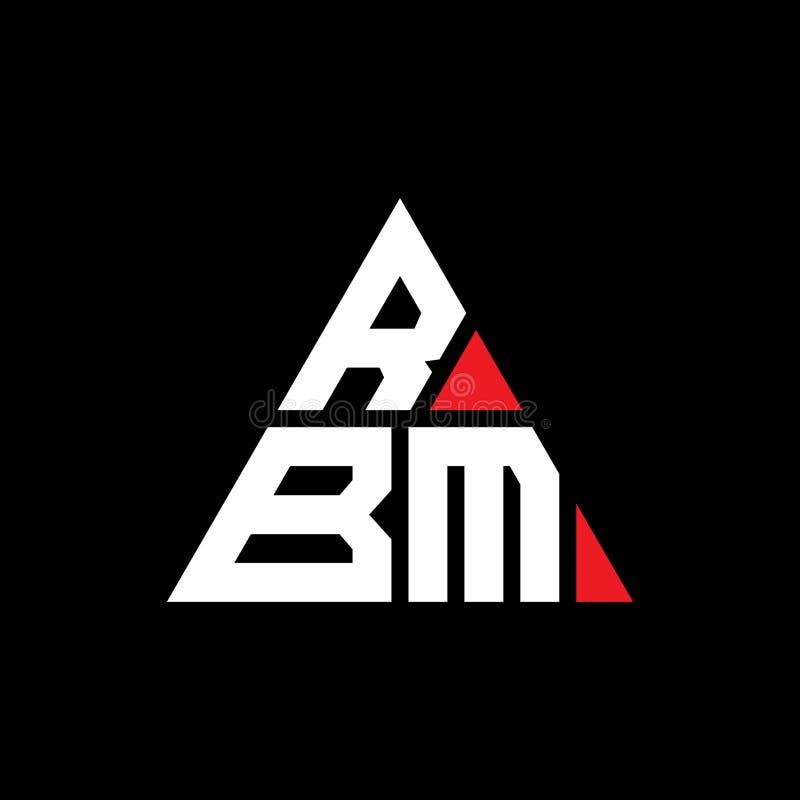 RBM Triangle Letter Logo Design with Triangle Shape. RBM Triangle Logo ...