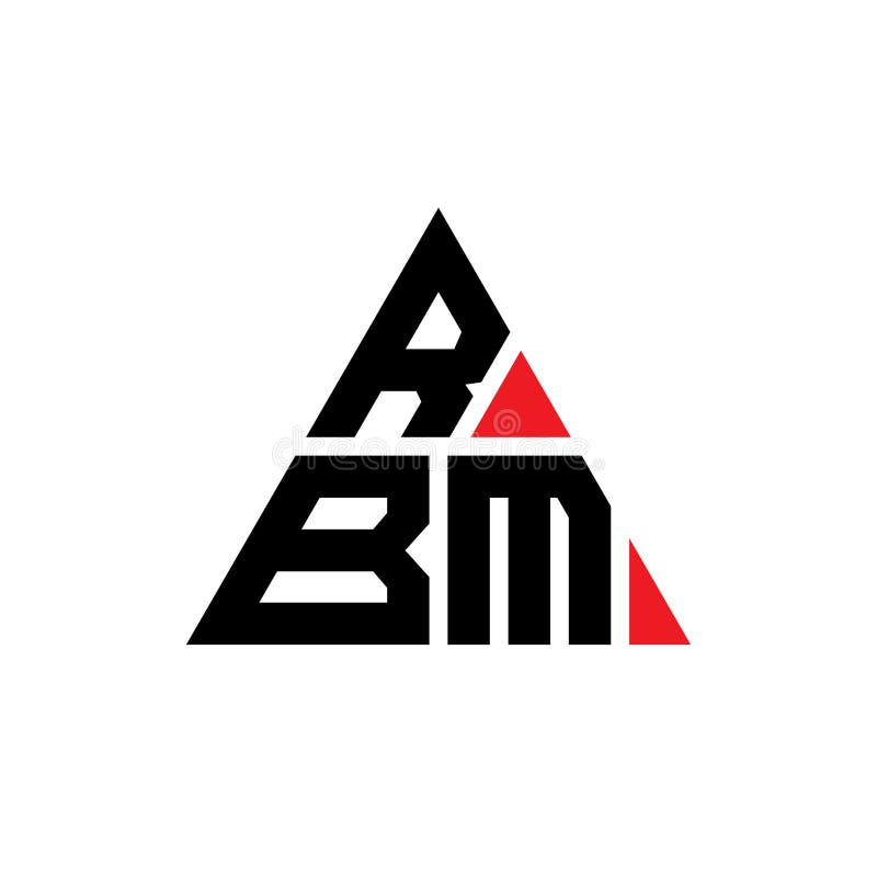 RBM Triangle Letter Logo Design with Triangle Shape. RBM Triangle Logo ...