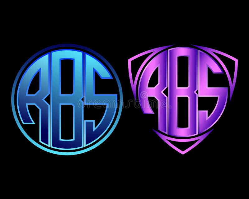 RBS Monogram logo set. stock illustration. Illustration of offset ...