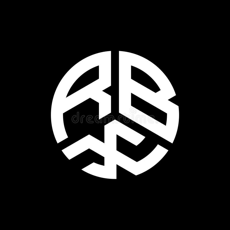 RBX Letter Logo Design on Black Background. RBX Creative Initials ...