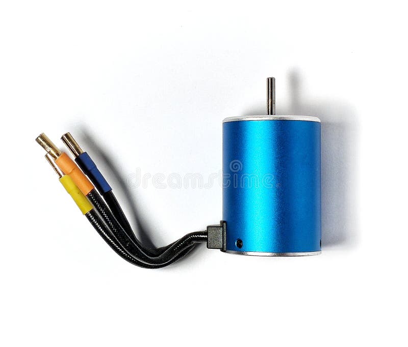 Rc Brushless Motor Isolated on White Stock Image - Image of wire, video ...