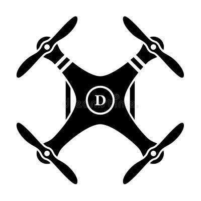 Rc Drone Quadcopter Black Symbol Stock Vector - Illustration of ...