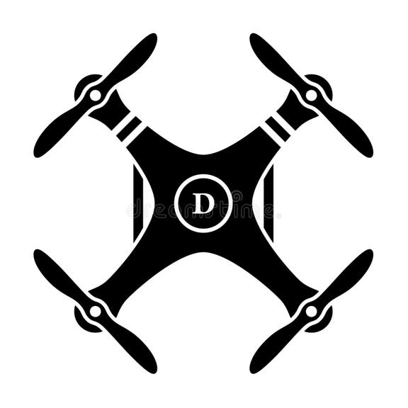 Rc Drone Quadcopter Black Symbol Stock Vector - Illustration of ...