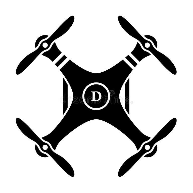 Rc Drone Quadcopter Black Symbol Stock Vector - Illustration of ...