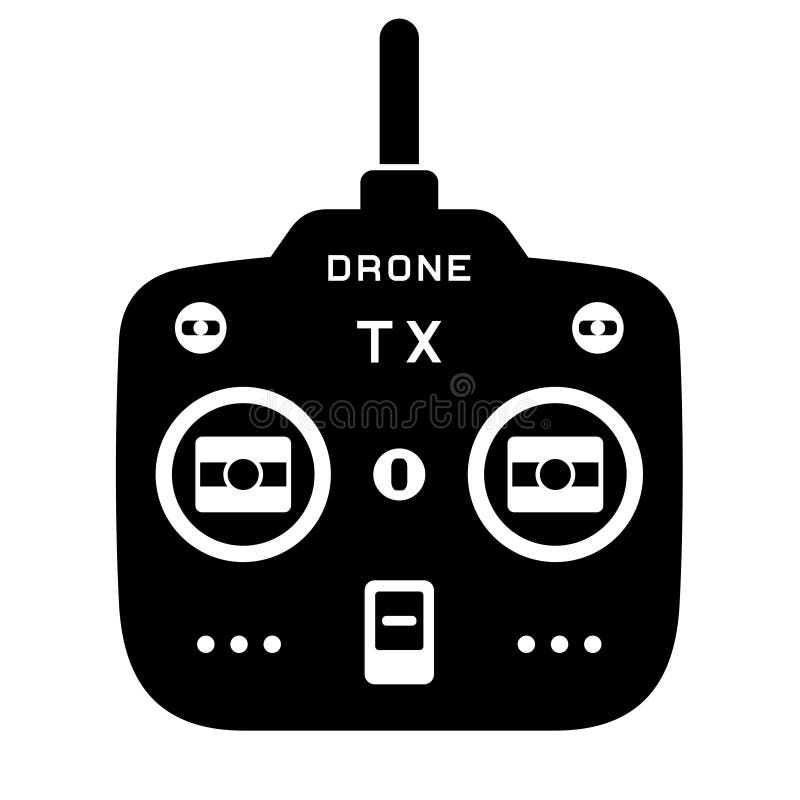 Rc Drone Quadcopter Tx Transmitter Black Icon Stock Vector ...