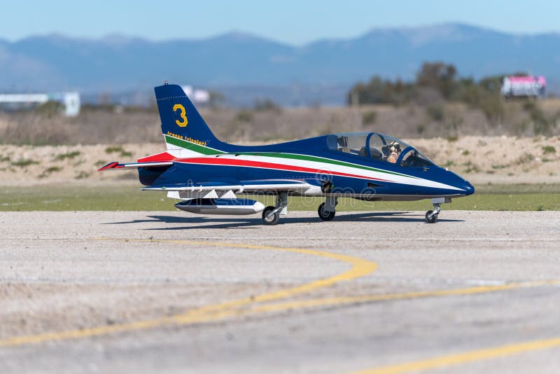 RC Model Airplane Aermacchi MB 339 Editorial Image - Image of airport ...