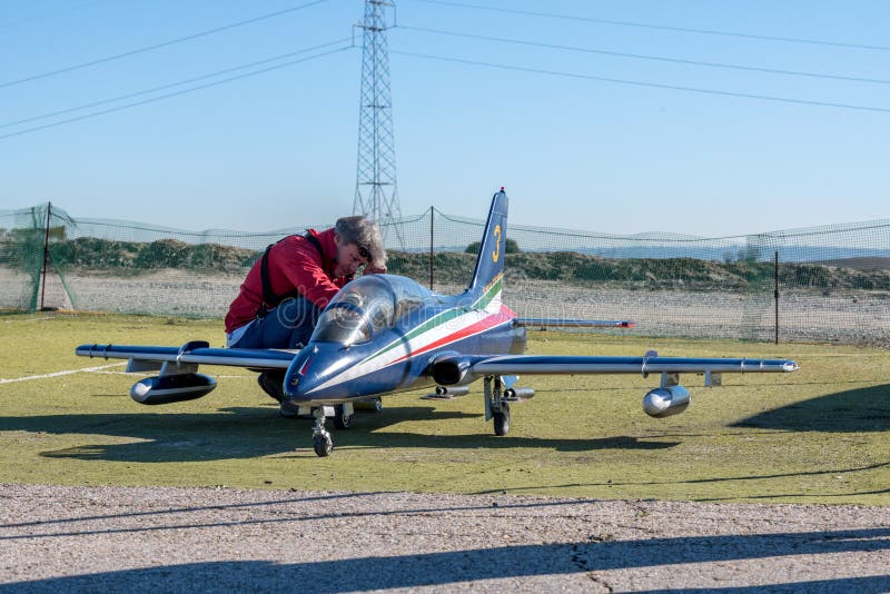 RC Model Airplane Aermacchi MB 339 Editorial Photo - Image of clear ...
