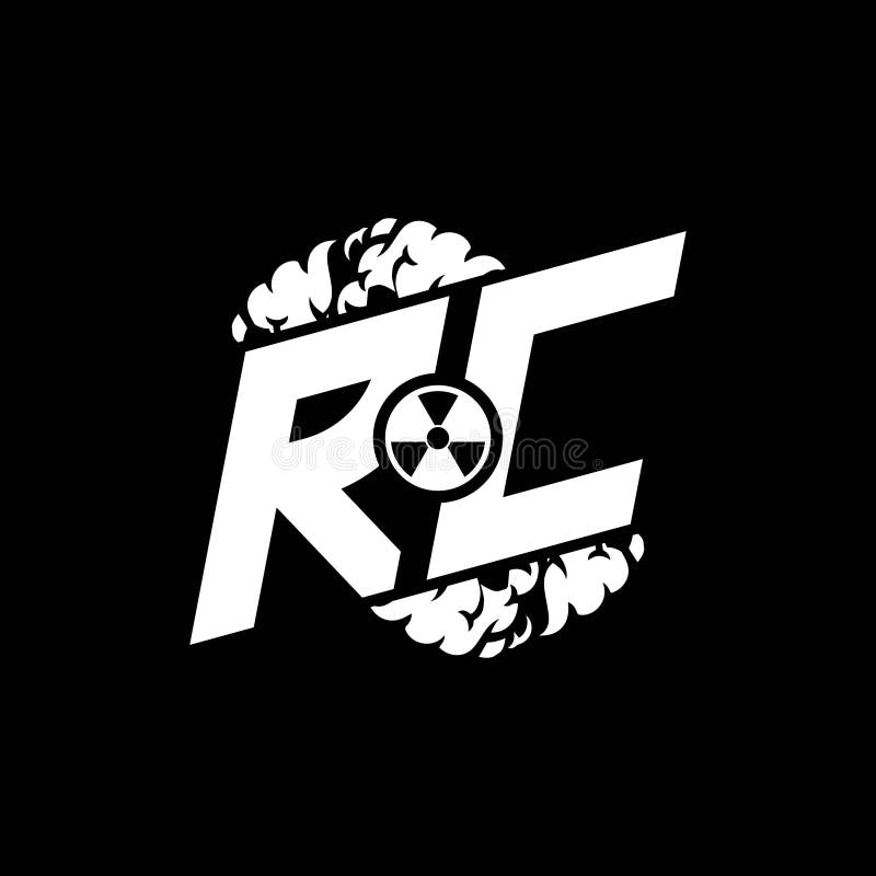 RC Monogram Shape Smoke Style Stock Vector - Illustration of creative ...
