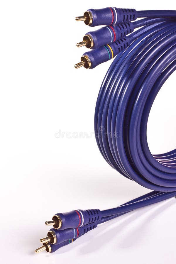 RCA Audio video cable stock image. Image of cable, coil - 23974743