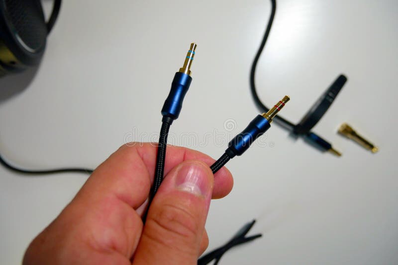RCA Cable for Audio Equipment. a Line Cable for Headphones. Stock Photo ...