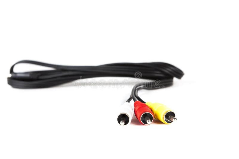 Rca Cable Connectors Isolated on a White Background Stock Photo - Image ...