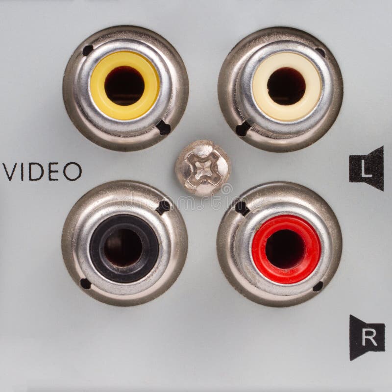 RCA Connectors for Connecting Audio and Video Devices. Stock Photo ...
