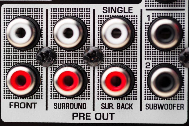 Rca Sockets Audio Surround Receiver Amplifier Stock Photos - Free ...