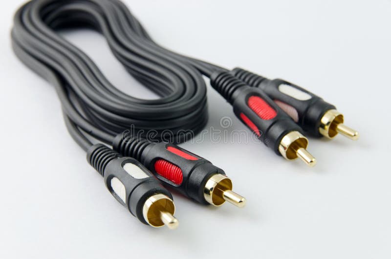 RCA to RCA cable stock image. Image of jacks, output - 42296509