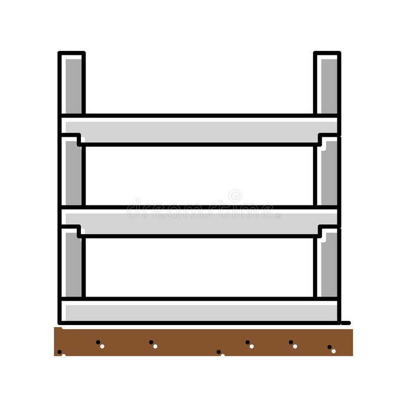 Rcc Beam Building Structure Color Icon Vector Illustration Stock Vector ...