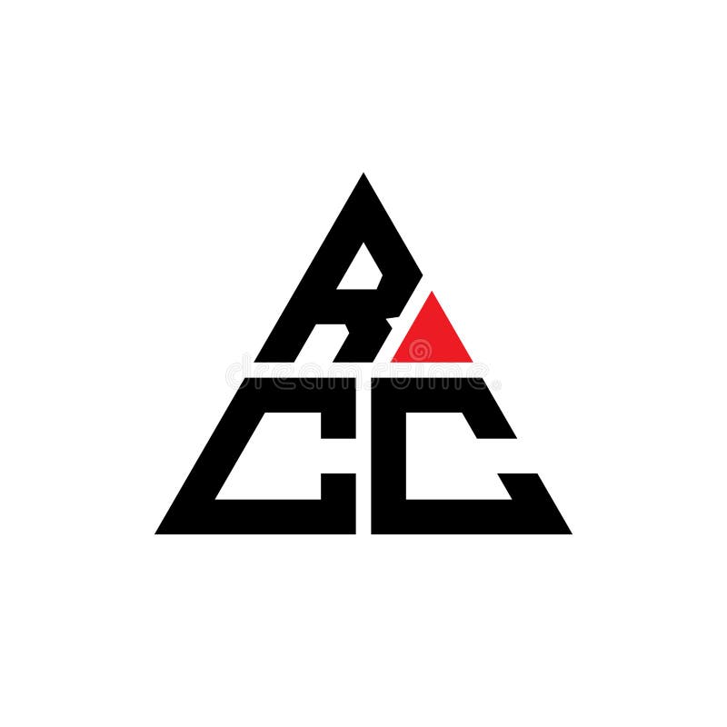 RCC Triangle Letter Logo Design with Triangle Shape. RCC Triangle Logo ...
