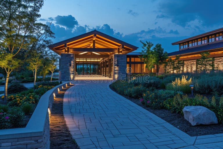 Rchitectural Lighting To Highlight Design Features Stock Image - Image ...