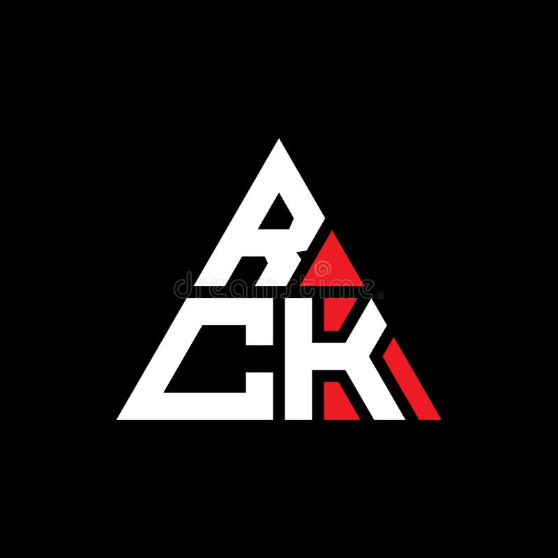 RCK Triangle Letter Logo Design with Triangle Shape. RCK Triangle Logo ...