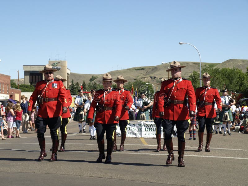 Rcmp canada day parade. editorial stock image. Image of drumheller ...
