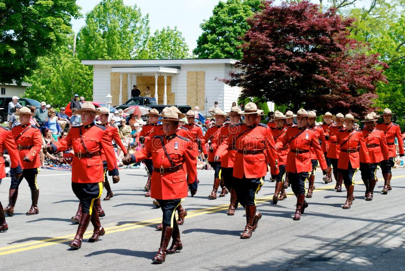 Marching RCMP editorial stock image. Image of crowd, celebration - 10248839