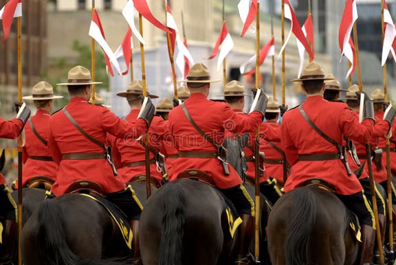 RCMP Riders editorial stock photo. Image of horseback - 2705143