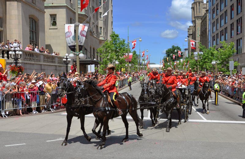 RCMP Riding in Canada Day, Ottawa Editorial Photo - Image of formation ...