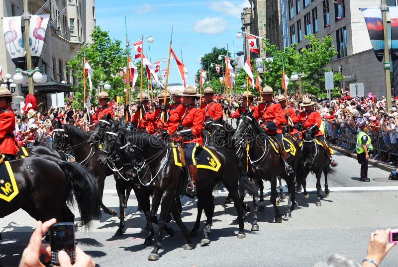 Canada Day RCMP Riding Horses In Ottawa Editorial Image - Image of ...