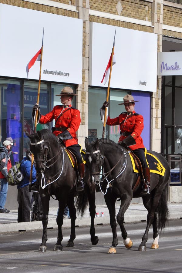 RCMP Parade scene editorial photography. Image of brown - 5742052