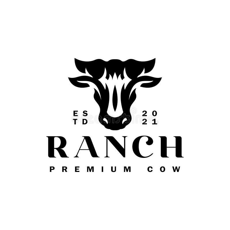 The Cow`s Ranch Logo Inspiration Stock Vector - Illustration of calf ...