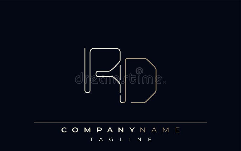 RD Abstract Line Style Logo Stock Vector - Illustration of logo, trendy ...
