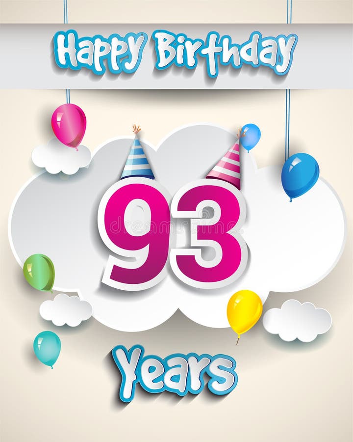 93rd Birthday Stock Illustrations – 287 93rd Birthday Stock ...
