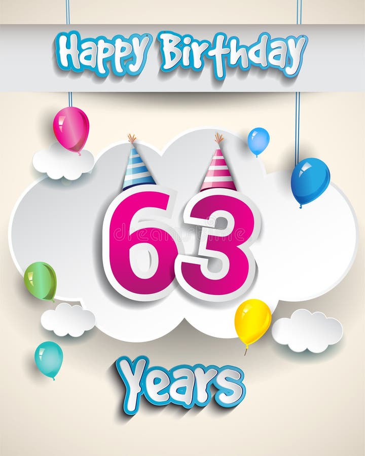Happy 63rd Birthday Stock Illustrations – 279 Happy 63rd Birthday Stock ...