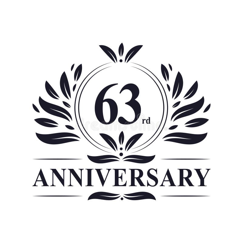 63rd Anniversary Celebration, Luxurious 63rd Years Anniversary Logo ...