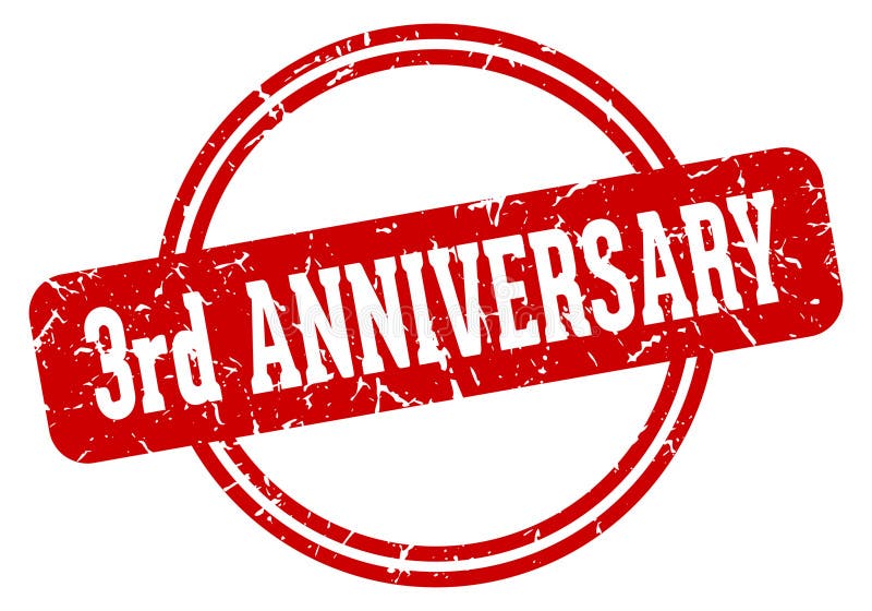 3rd anniversary stamp stock vector. Illustration of transparent - 347663049