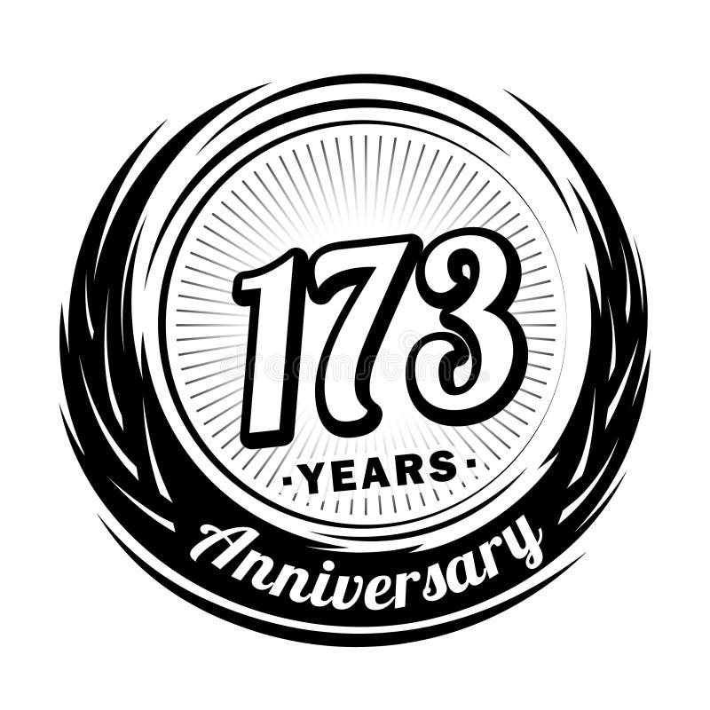 173 Years Anniversary. Elegant Anniversary Design. 173rd Logo. Stock ...