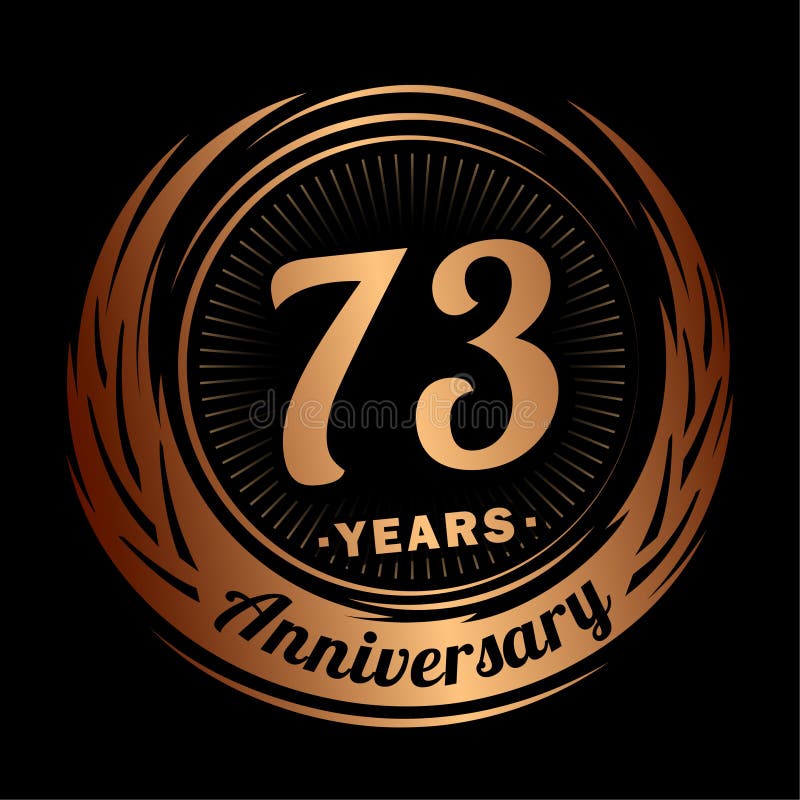 73 Years Anniversary. Elegant Anniversary Design. 73rd Logo. Stock ...