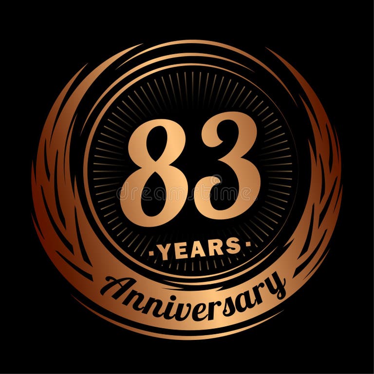 83 Years Anniversary. Elegant Anniversary Design. 83rd Logo. Stock ...