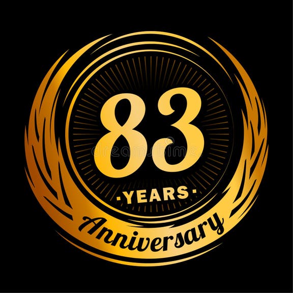 83 Years Anniversary. Elegant Anniversary Design. 83rd Logo. Stock ...