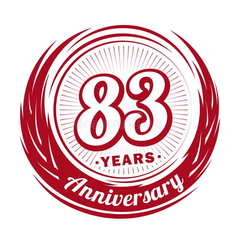 83 Years Anniversary. Elegant Anniversary Design. 83rd Logo. Stock ...