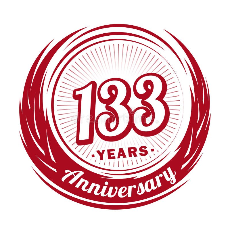 133 Years Anniversary. Elegant Anniversary Design. 133rd Logo. Stock ...