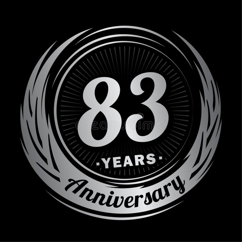 83 Years Anniversary. Elegant Anniversary Design. 83rd Logo. Stock ...