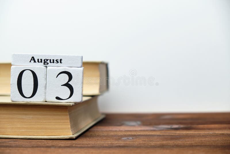 3rd August - Third Day Month Calendar Concept on Wooden Blocks with ...