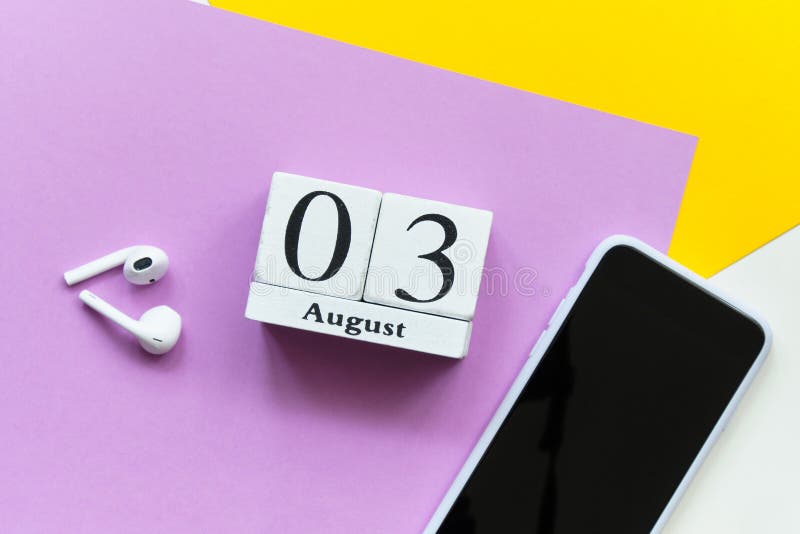 3rd August - Third Day Month Calendar Concept on Wooden Blocks Stock ...