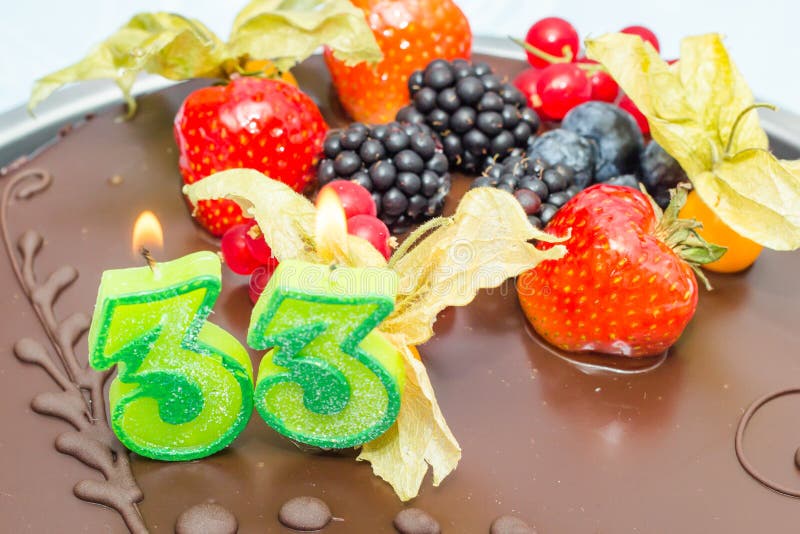 33rd birthday candles stock photo. Image of baked, meringue - 72282836