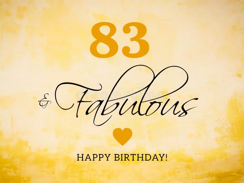 83rd Birthday Card Wishes Illustration Stock Illustration ...