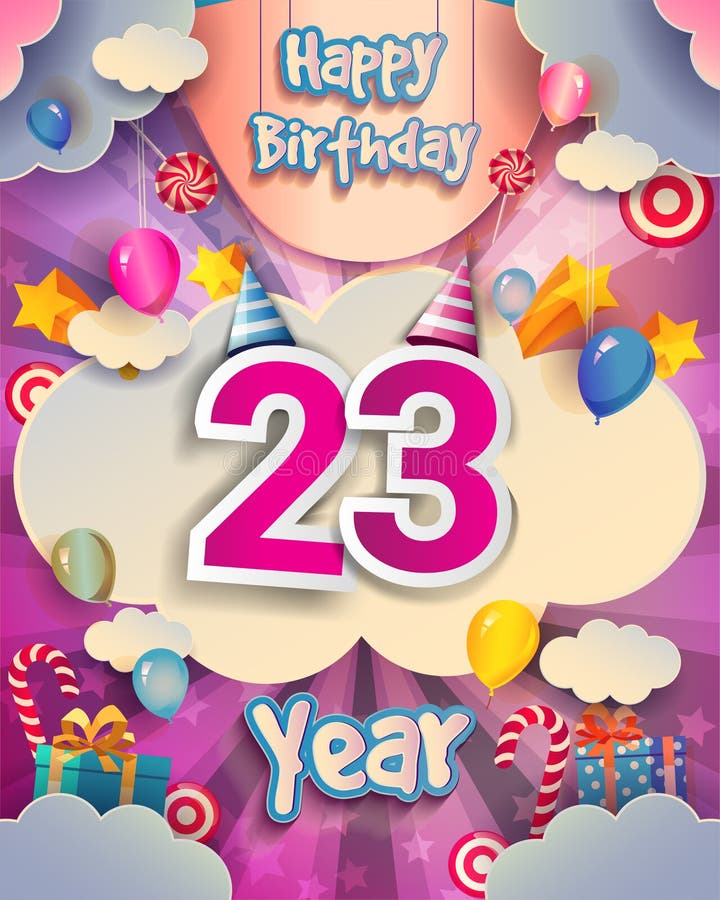 23rd Birthday Stock Illustrations – 358 23rd Birthday Stock ...