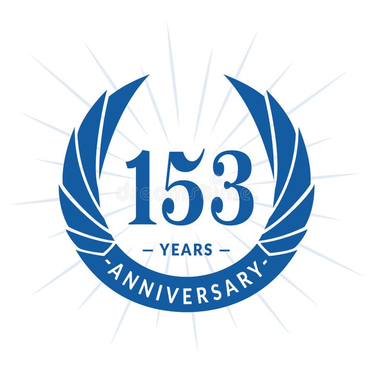 153 Years Anniversary Design Template. Elegant Anniversary Logo Design ...