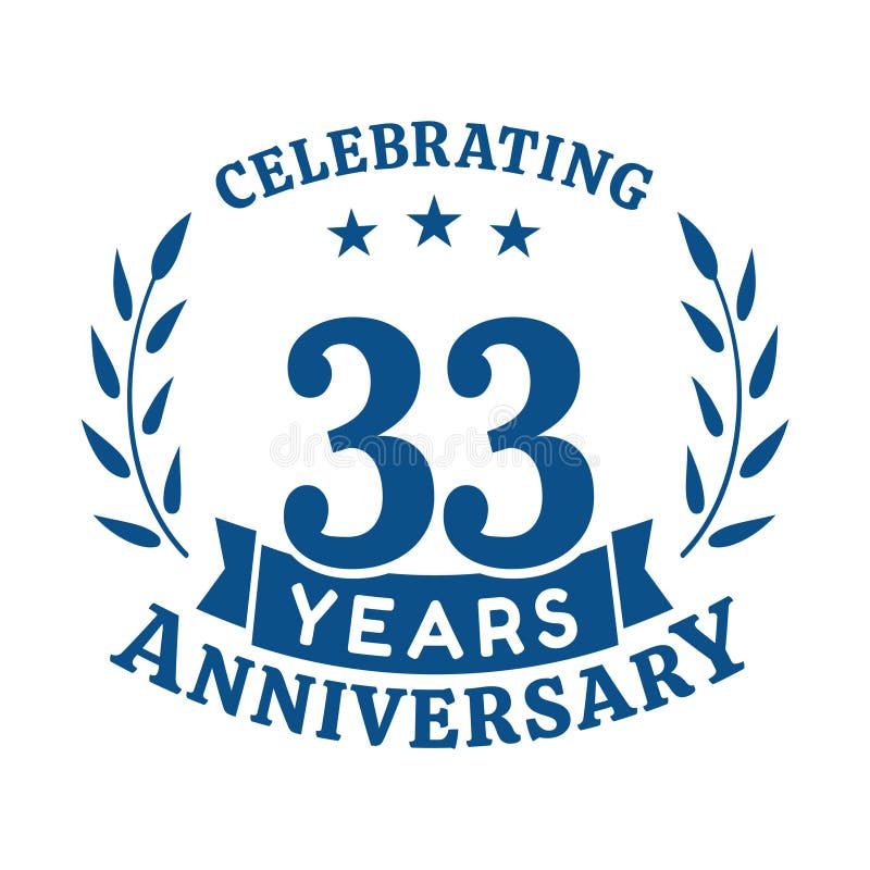 33 Years Anniversary Celebration Logotype. 33rd Anniversary Logo ...