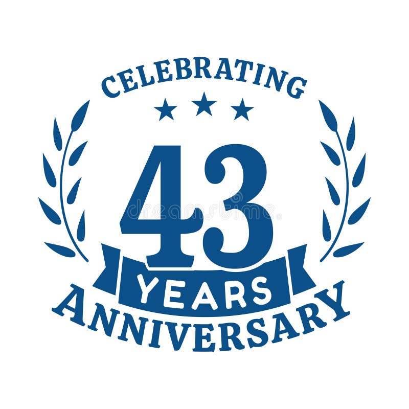 43 Years Anniversary Celebration Logotype. 43rd Anniversary Logo ...