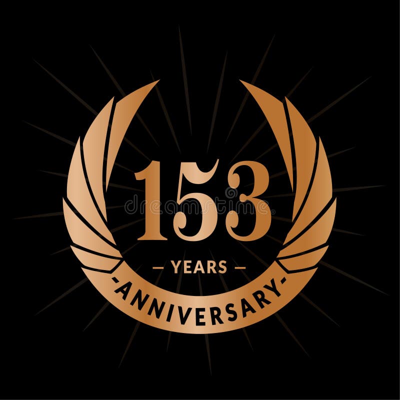 153 Years Anniversary Design Template. Elegant Anniversary Logo Design ...